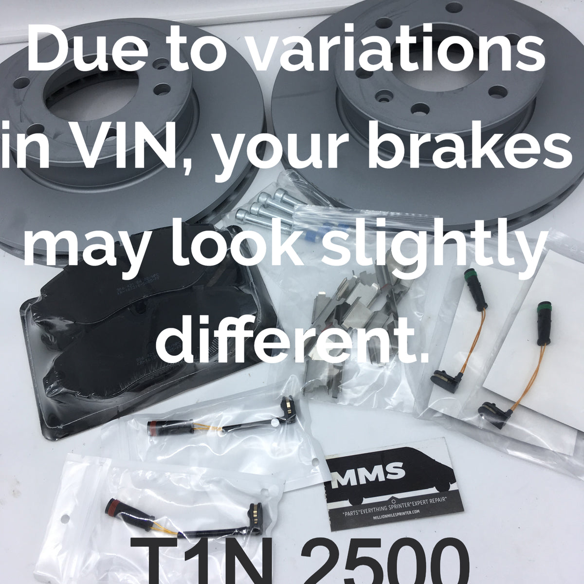 T1N Brake Kit (2001-06 "2500" Vans) – Million Mile Sprinter