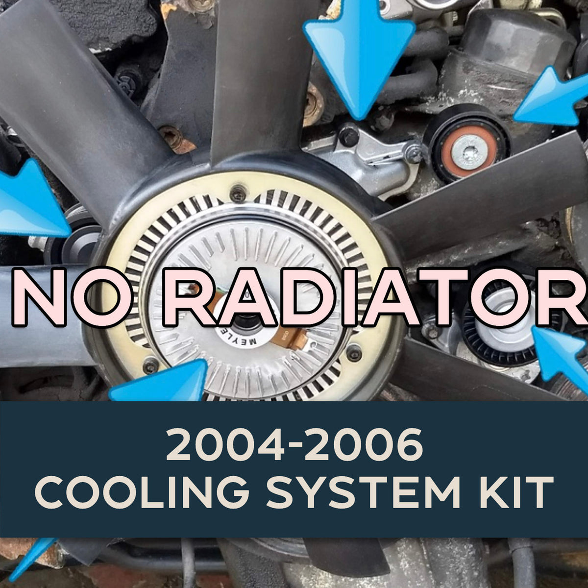 T1N 120K Mile Cooling System Maintenance Kit w/o Radiator (2004-06 Van ...