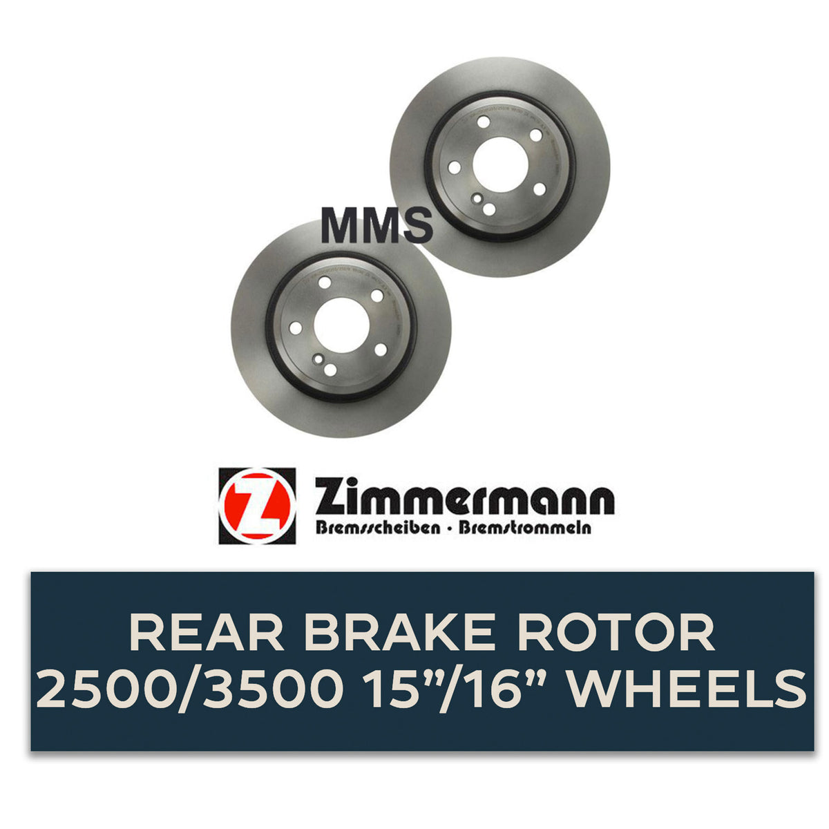 T1N Rear Brake Rotors, 15" & 16" (2001-06 "2500" Vans) – Million Mile ...