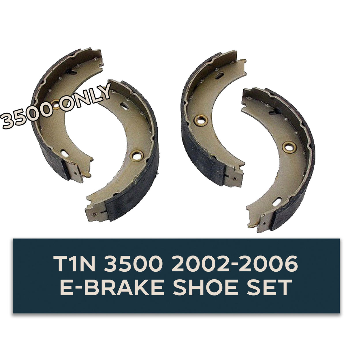 T1N Emergency Brake Shoe Set (2001-06 "3500" Vans) – Million Mile Sprinter